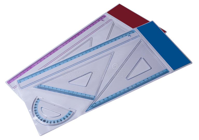 Rullers for Mathematics and Geometry in School Stock Photo - Image of ...