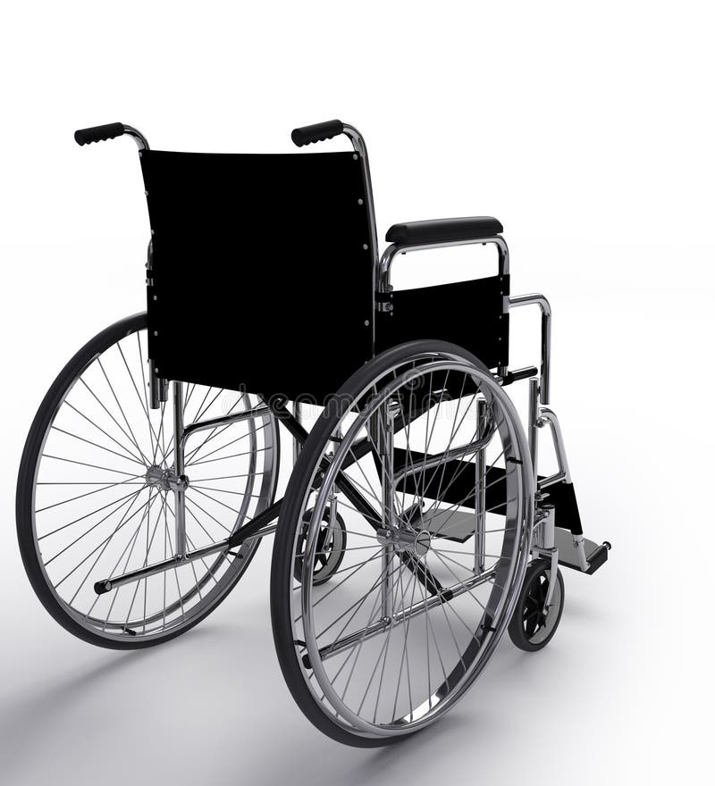 Person Med Funktionsnedsättning I Rullstol. Isolerad På Vit Bakgrund ...