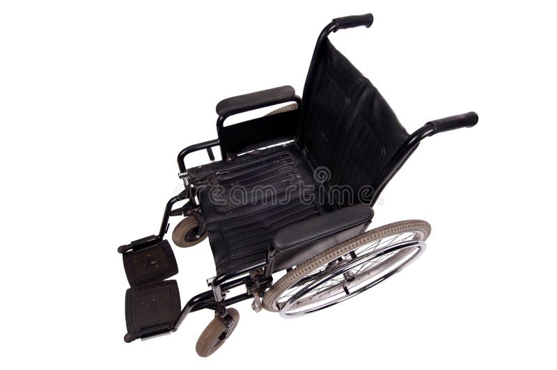 Rullstol p? vit bakgrund arkivfoto. Bild av tomt, service - 145688370