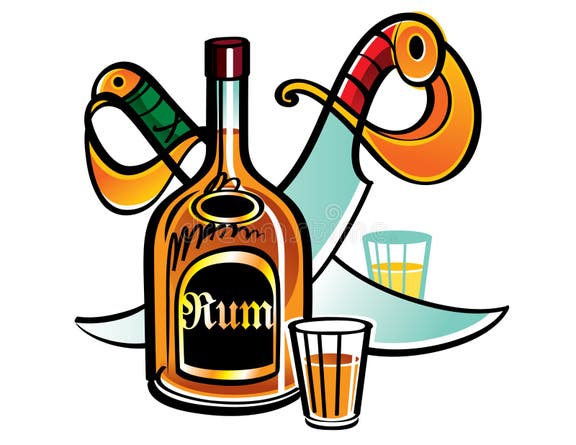Rum stock vector. Illustration of alcohol, beverage, gold - 7676710
