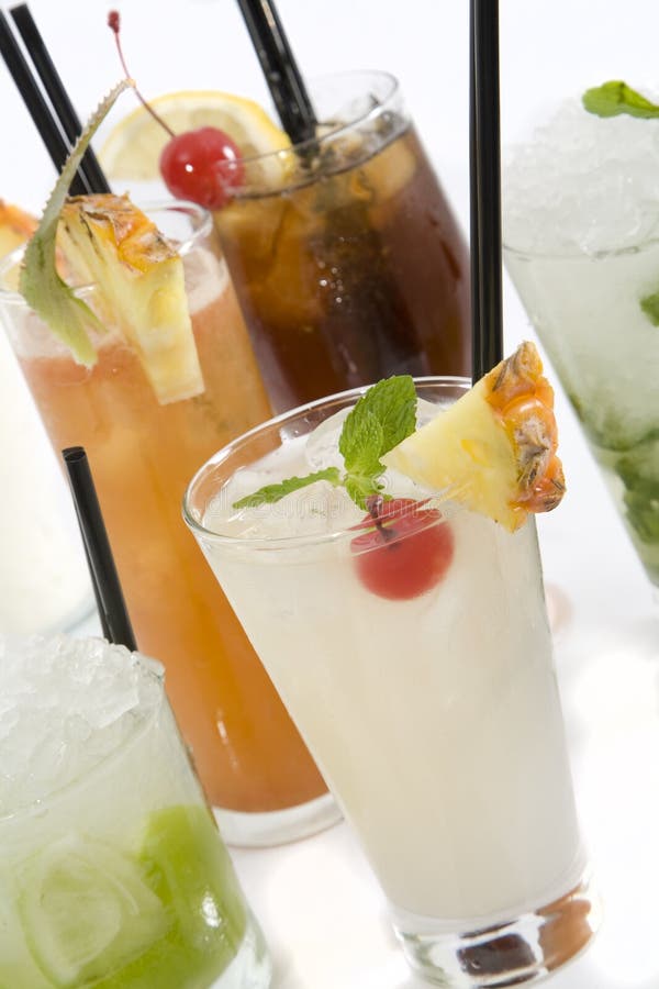 Rum cocktails for days! stock photo. Image of long, straw - 185550462