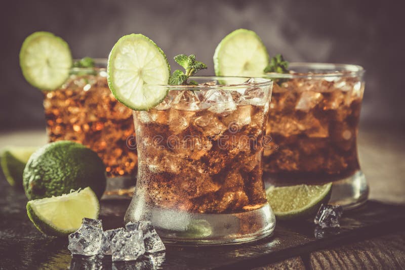 Rum and Cola stock image. Image of refreshment, drink - 91615459