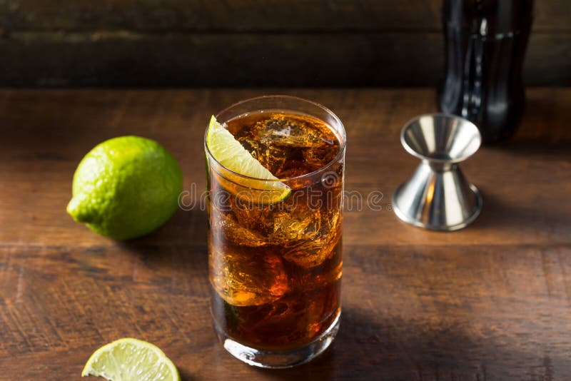 Rum and Cola Cuba Libre stock photo. Image of alcohol - 188776354