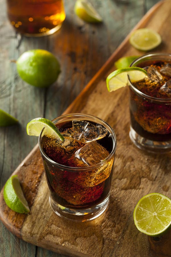 Rum and Cola Cuba Libre stock image. Image of party, libre - 56131335