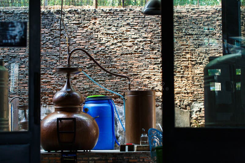 Rum distillery in Cambodia stock image. Image of manufacturing - 77274863