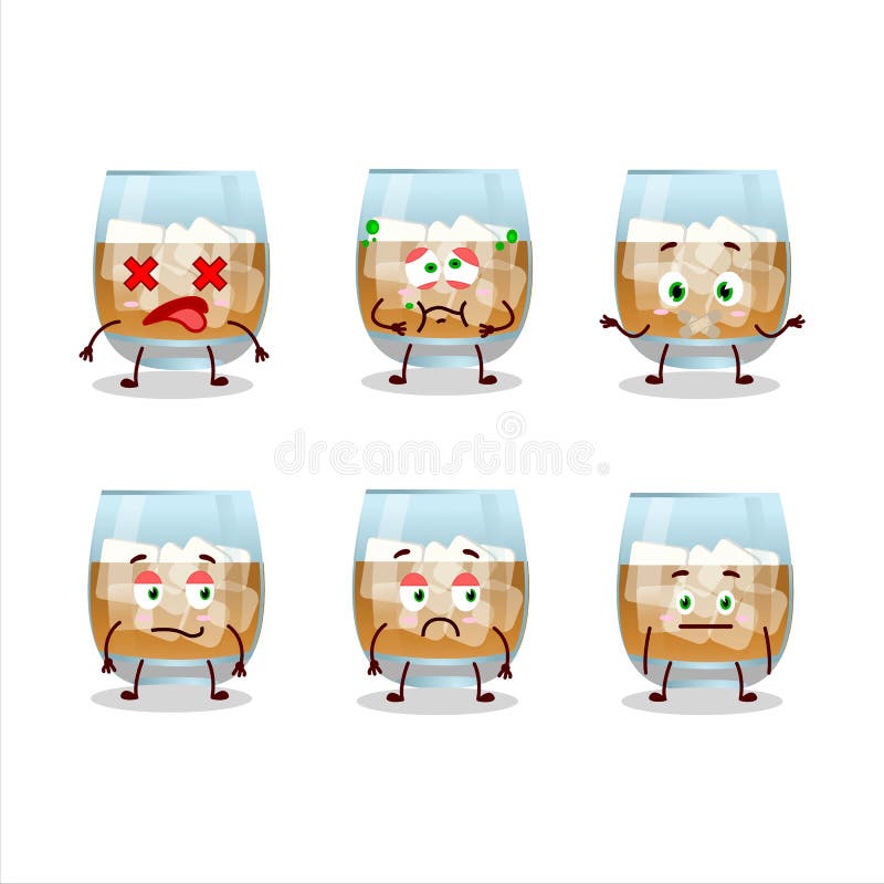 Rum Drink Cartoon Character with Nope Expression Stock Vector ...