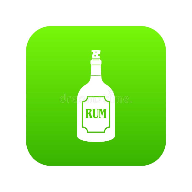 Rum icon digital green stock vector. Illustration of wine - 112531839