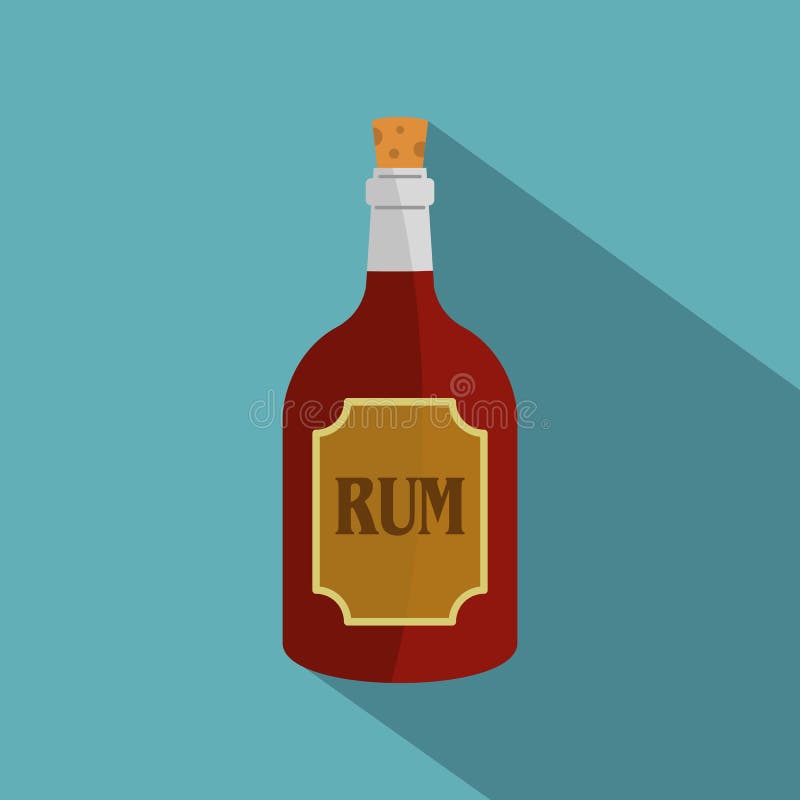 Rum icon, flat style stock vector. Illustration of flat - 88288714