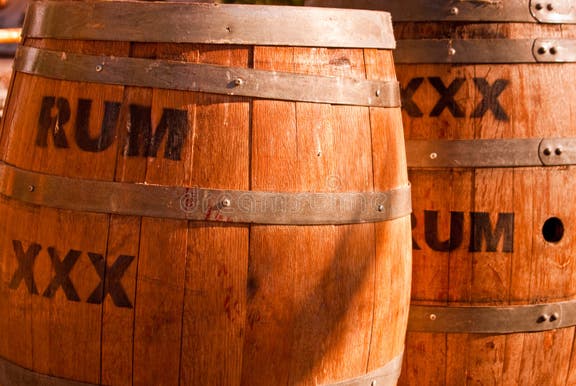 Rum Kegs stock image. Image of barrel, wood, grain, band - 24739463