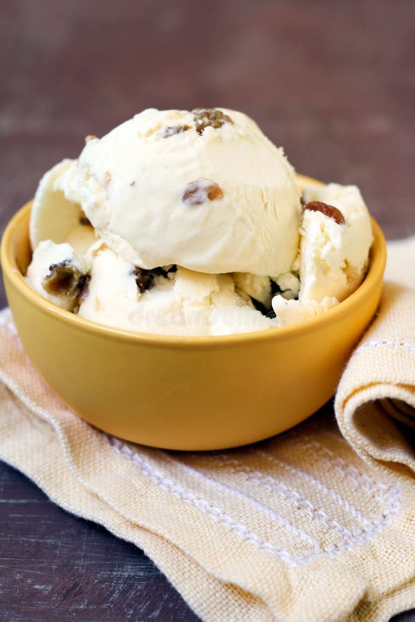 Rum raisin ice cream stock photo. Image of cold, dessert - 32880196