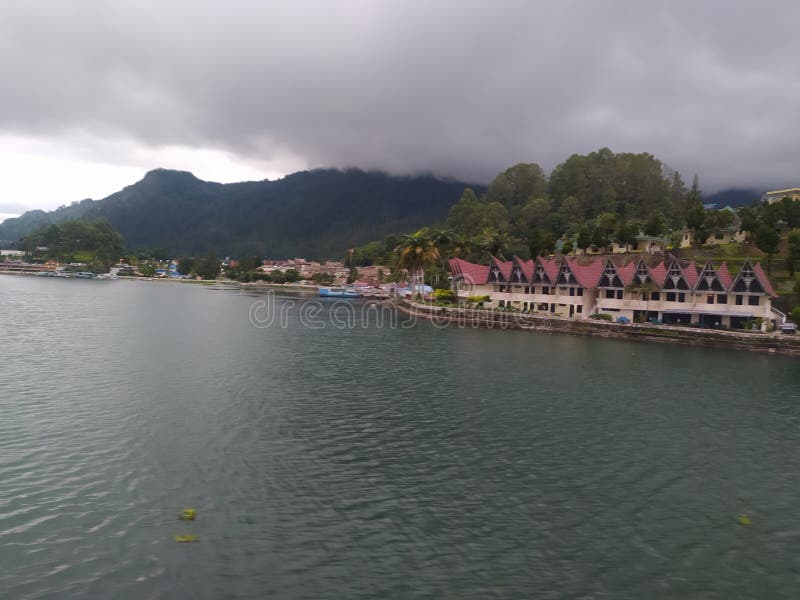 Unique house at samosir stock image. Image of coast - 239413711