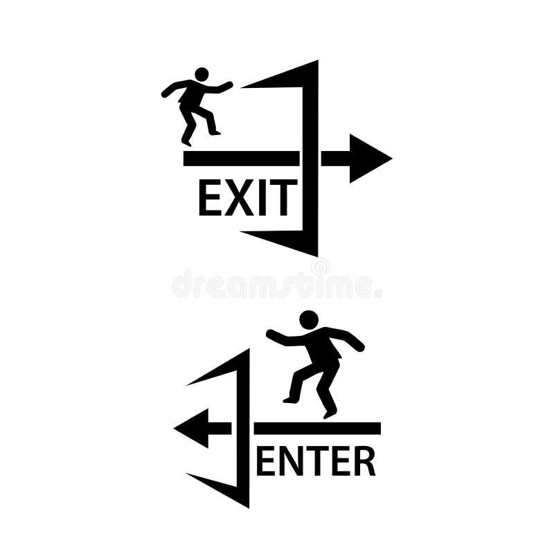 Emergency Exit only Sign . Creative Lettering Vector Illustration ...