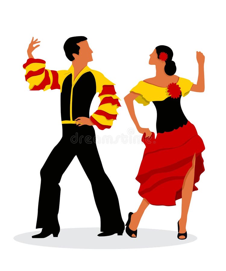 Rumba dancers stock vector. Illustration of dance, grace - 64062082