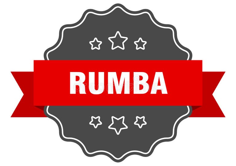 Rumba label stock vector. Illustration of sticker, emblem - 194924278