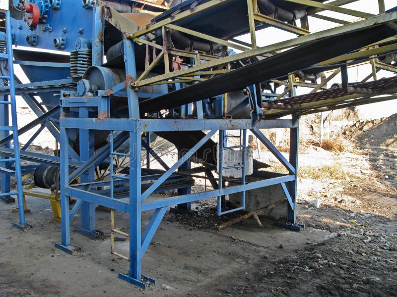 Mesh Separator, Hopper, Belt Conveyors As Part of the Processing Line ...