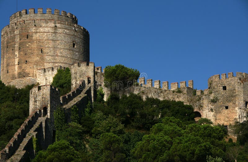 Ruins of Rumeli Castle stock image. Image of turkey, rumeli - 20439649