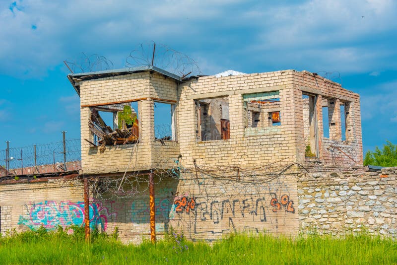 Rummu, Estonia, June 30, 2022: Old Prison at Rummu Quarry in Est ...