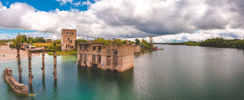 Rummu Quarry in Rummu, Estonia Stock Photo - Image of penitentiary ...