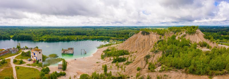 Rummu Quarry in Rummu, Estonia Stock Photo - Image of barrier, tower ...