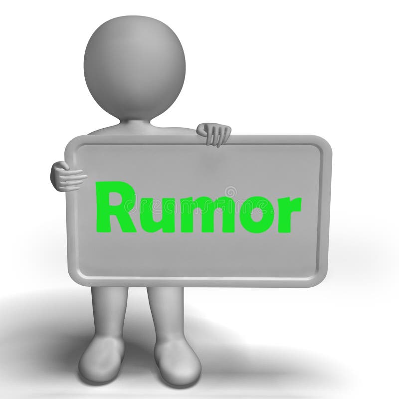 Rumor Sign Character Means Secretly Whispering Stock Illustration ...