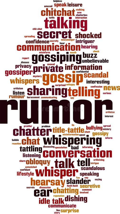 Rumor word cloud stock vector. Illustration of privacy - 165953602
