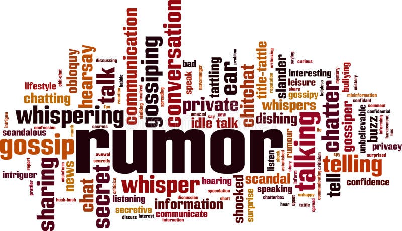 Rumor word cloud stock vector. Illustration of chatter - 279589690