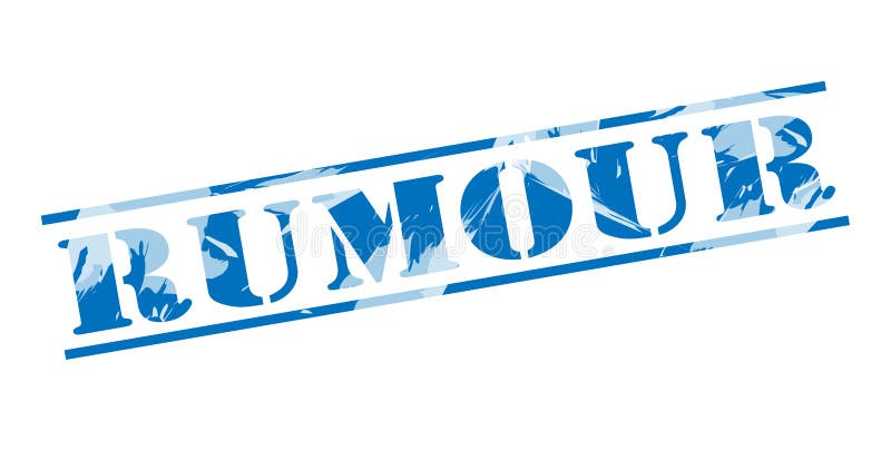 Rumour blue stamp stamp stock illustration. Illustration of sign - 97572832