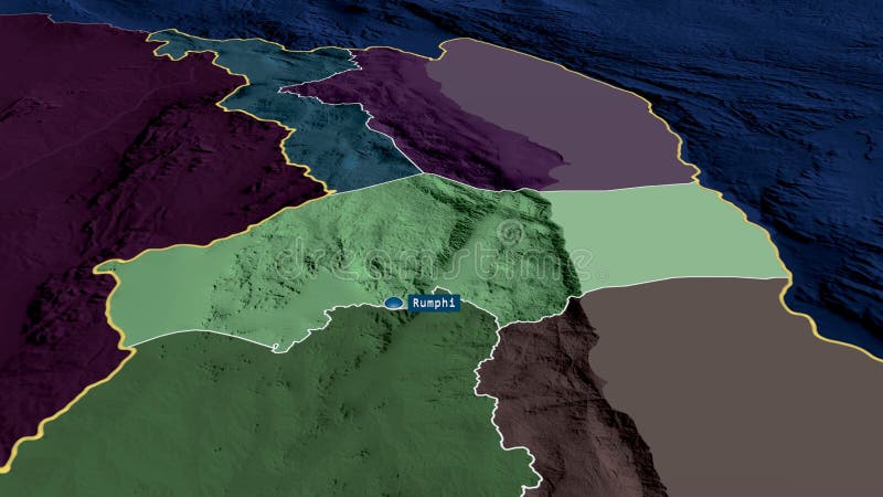 Rumphi, Malawi - Highlighted with Capital. Administrative Stock ...