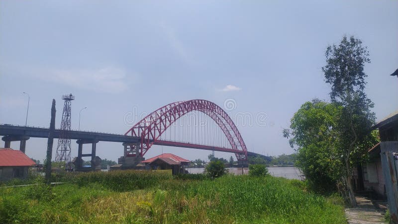 Rumpiang Bridge in Marabahan Stock Photo - Image of bridge, park: 291186596