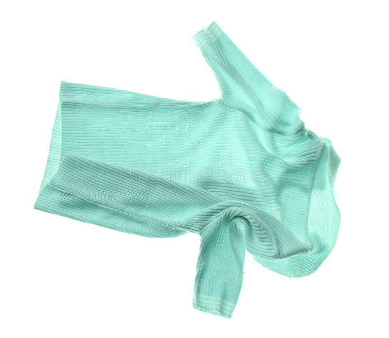 Rumpled Blue Shirt Isolated. Messy Clothes Stock Photo - Image of ...