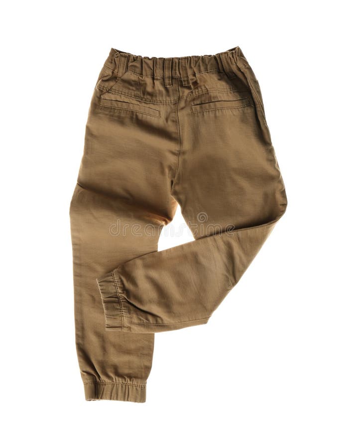 Rumpled Brown Pants Isolated. Messy Clothes Stock Image - Image of ...