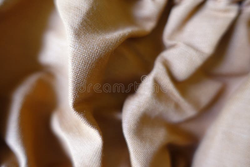 Rumpled Brown Hemp and Cotton Fabric Stock Photo - Image of design ...