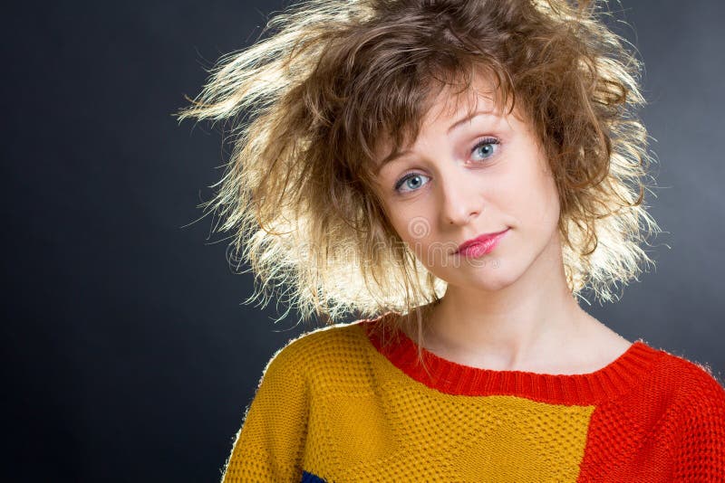 Rumpled woman stock photo. Image of person, human, beauty - 64291452