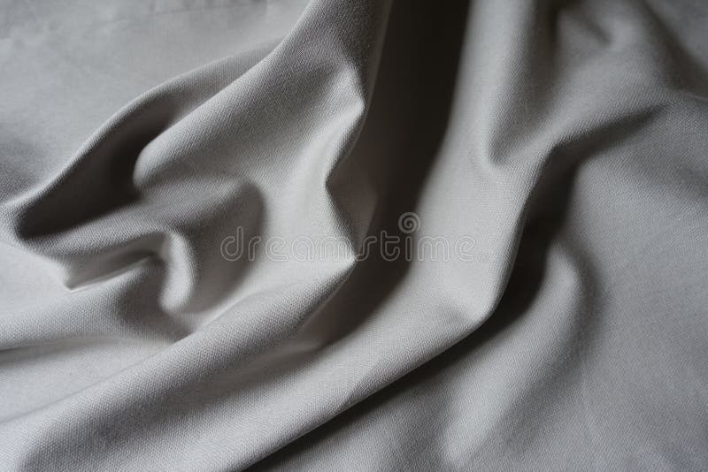 Rumpled Simple Light Gray Cotton Fabric Stock Photo - Image of cloth ...