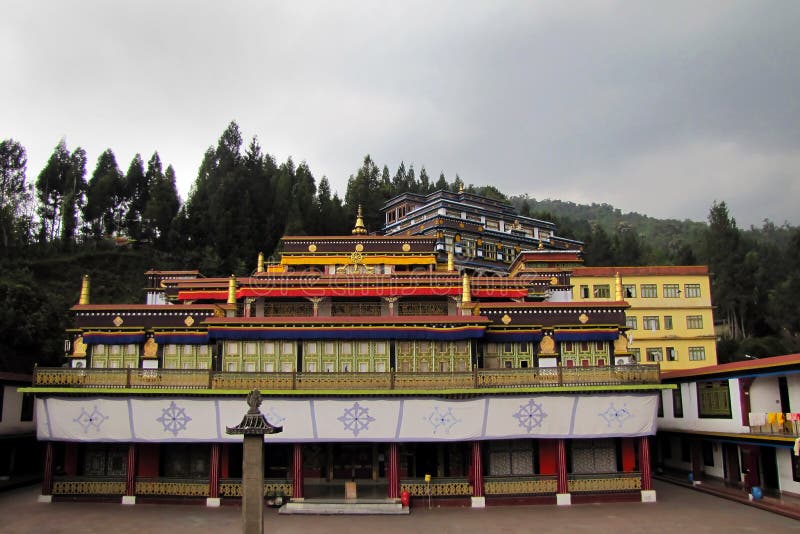 Rumtek Gompa in Sikkim, India Stock Image - Image of building ...