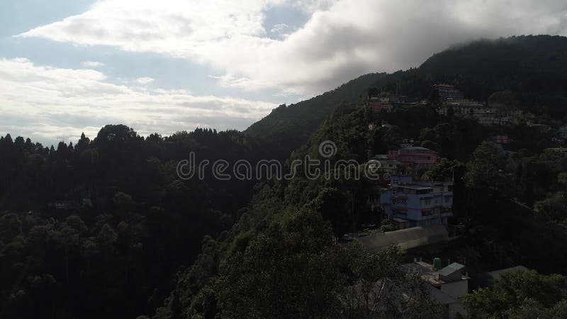 Rumtek Monastery Area in Sikkim India Seen from the Sky Stock Footage ...