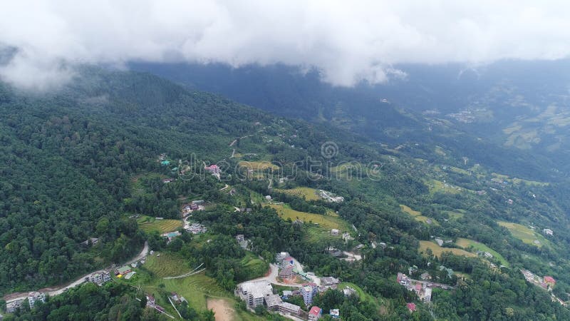 Rumtek Monastery Area in Sikkim India Seen from the Sky Stock Footage ...