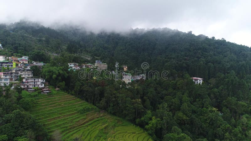 Rumtek Monastery Area in Sikkim India Seen from the Sky Stock Video ...