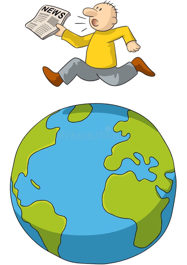 Run around the world stock vector. Illustration of action - 52420081