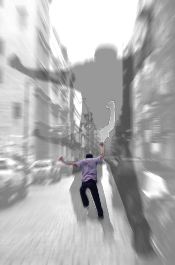 Run Away - Abstract Shadows Stock Photo - Image of buildings, jeans: 511266