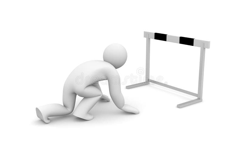 Run with barrier stock illustration. Illustration of clip - 18059359