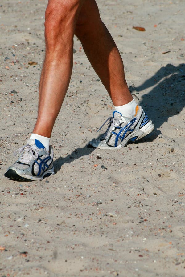 Run on the beach stock image. Image of running, sneakers - 12070863