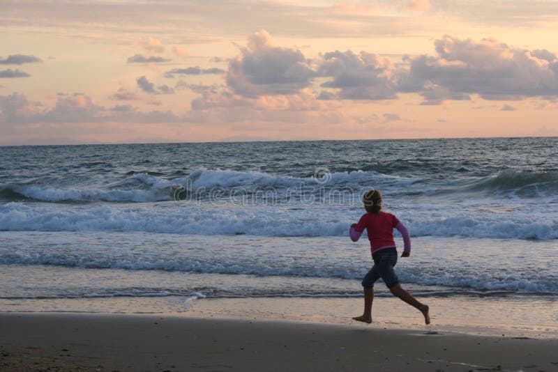 Run on the beach stock photo. Image of happy, sweet, sand - 5815262