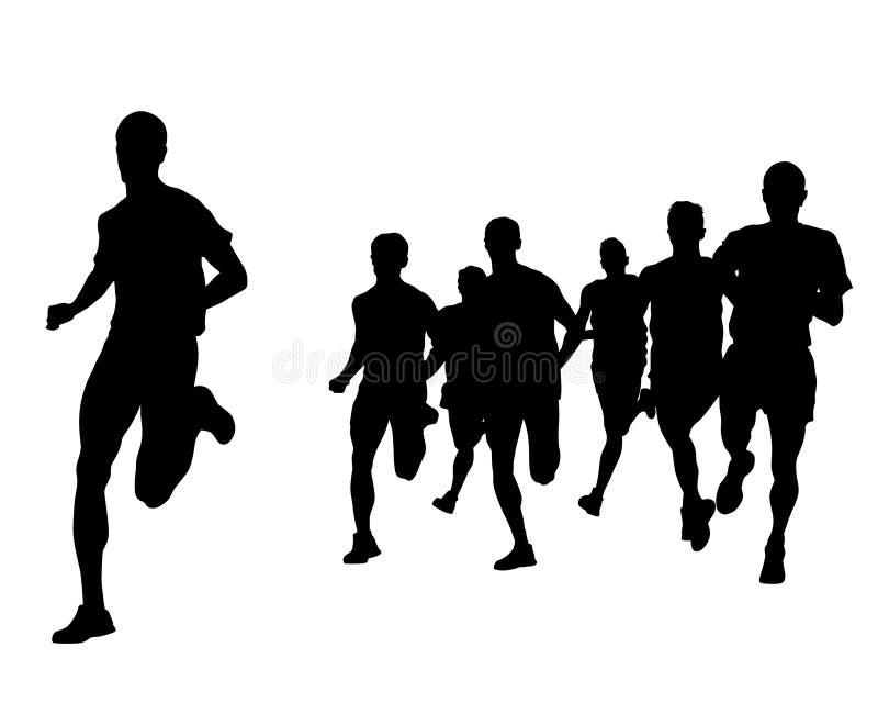 Run boys two stock vector. Illustration of silhouette - 197463177