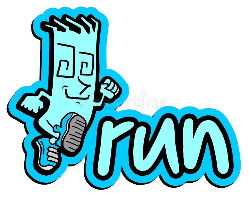 Run card stock vector. Illustration of composition, creative - 44500992