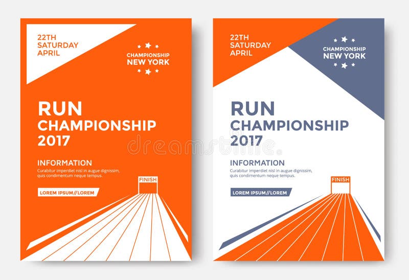 Run championship poster stock vector. Illustration of line - 95239873