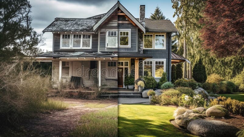 Before and after Run-down Country House Renovation Construction ...