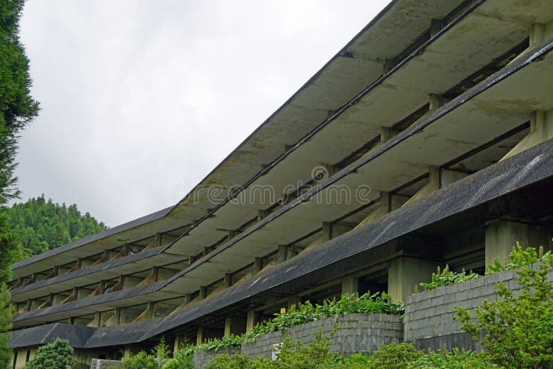 Run Down Hotel Ruine on Azores Islands Stock Image - Image of ...