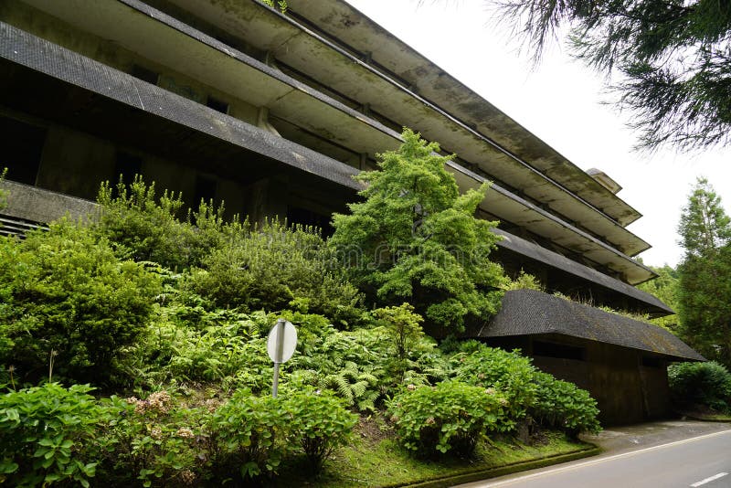 Run Down Hotel Ruine on Azores Islands Stock Photo - Image of nature ...