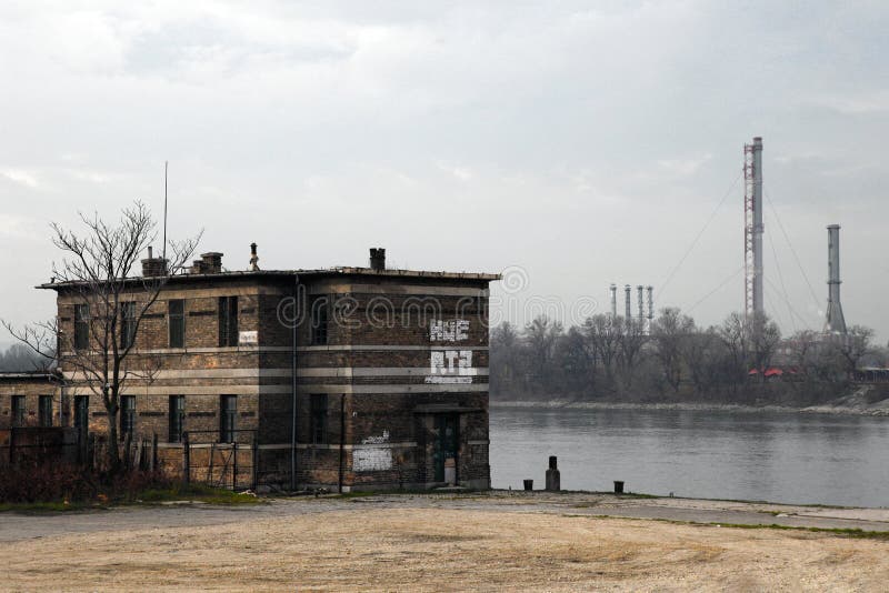 Run-down industrial area stock image. Image of plant - 31769715